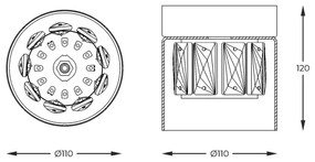 Zuma Line C0389-01A-0FD2 - Stropní svítidlo GEM 1xG9/28W/230V mosaz