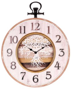 Autronic Nástěnné dřevěné hodiny Strom života, 40 cm