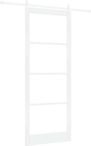 Posuvné dveře 93 x 232 cm Masivní borové dřevo a sklo Bílá 3332376