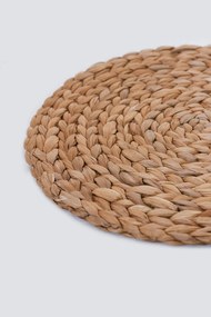 Sada prostírání ILANA, 4-set, průměr 30 cm, vodní hyacint, natur