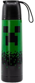 Nerezová termo láhev na pití Minecraft s hrníčkem - 495 ml
