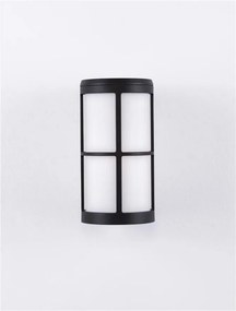 NV 9002851 Venkovní nástěnné svítidlo STONE černý hliník a akryl E27 1x12W 220-240V IP54 bez žárovky - NOVA LUCE