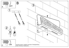 Sollux SL.0933 - Nástěnné svítidlo ALIZA 2xG9/40W/230V