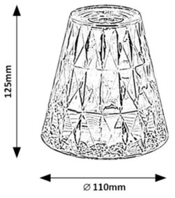 Rabalux 76004 - LED RGB Stmívatelná nabíjecí stolní lampa SIGGY LED/2W/5V 3000K