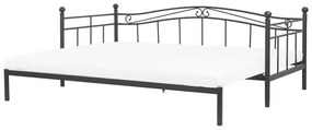Kovová postel 80 x 200 cm černá TULLE Beliani