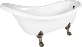Polysan Retro - Volně stojící vana 174,5x82 cm, bílá/bronz 43388