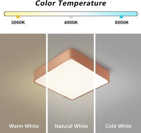 BRILAGI - LED Stm. strop. svítidlo POOL SQUARE LED/36W/230V 40x40 cm měděná+DO