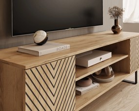 ADRK Furniture Skříňka RTV Lorello Chevron 155 cm RTV-LOR-OC-J-155