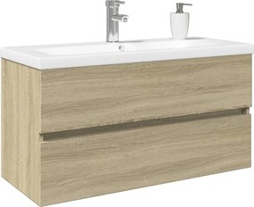 2dílný koupelnový nábytek keramika a kompozitní dřevo 3307664