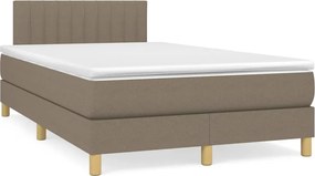 vidaXL Box spring postel s matrací a LED 120x190 cm textil [3270106] Barva: Tmavě šedá