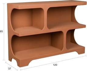 Knihovna v terakotové barvě 120x85x37 cm Dundee – Dutchbone