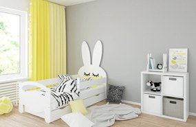 Dětská postel KRÁLÍČEK Velikost postele: 140x80 cm, Úložný prostor: Ano Bílá