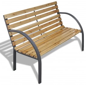 41014 vidaXL Zahradní lavice 120 cm dřevo a železo