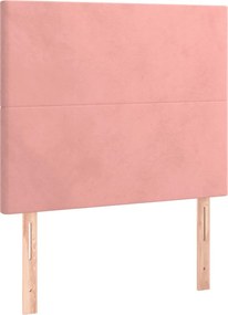 vidaXL Box spring postel s matrací a LED 120x200 cm samet [3135998] Barva: Černá