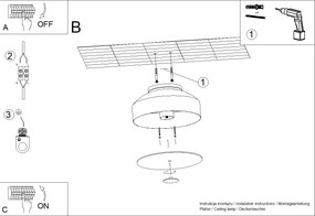 Sollux Lighting Stropní svítidlo OMIQ ultramarínové