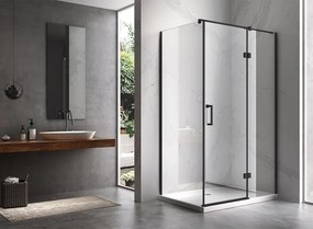 BPS-koupelny Obdélníkový sprchový kout ZES KZ03D BL 120x100 černá/transparent - bez vaničky