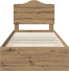 Rám postele s čelo Artisanový dub 90 x 200 cm Kompozitní dřevo 3413656