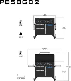Pit Boss Plynový gril Ultimate Griddle Plancha 5B /PB5BGD2