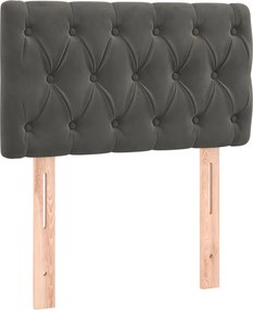 Box spring postel s matrací tmavě šedá 80 x 200 cm samet 3141450
