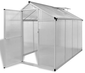 Zpevněný hliníkový skleník s podkladovým rámem 4,6 m²,  41317