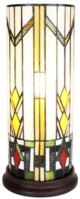 Válcová stolní lampa Tiffany - Ø 18*40 cm E14/max 1*25W