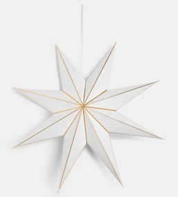 Vánoční dekorace Hvězda k zavěšení bílá 100 cm