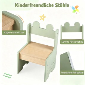 Costway Dětský stůl s 2 židličkami ve tvaru krokodýla 3 PCS. Dětské sezení