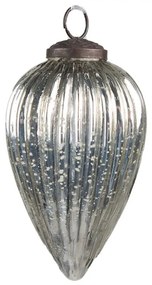 Vánoční cetka stříbrná 6*12 cm – 6x12 cm