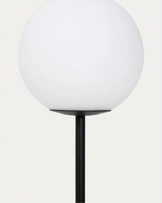 Bílá/černá stojací lampa se skleněným stínidlem (výška 155 cm) Brisia – Kave Home
