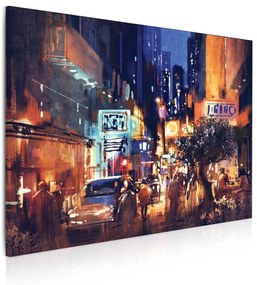 Malvis ® Obraz Malba nočního města Velikost (šířka x výška): 60x40 cm
