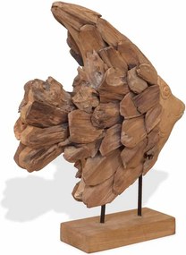 Socha ryby Teak 40x12x57 cm 244565