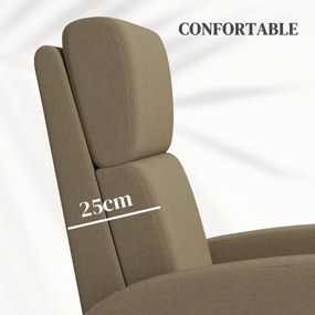 HOMCOM Relaxační Křeslo s Manualně Nastavitelným Opěradlem 160° a Integrovaným Podnožníkem pro Obývací Pokoj, Ložnici a Domácí Kino, Nosnost 120kg, B…