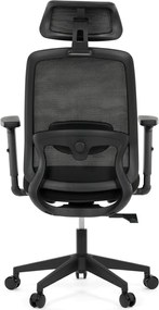 Ergonomická kancelářská židle VEBRUA - černá síťovina