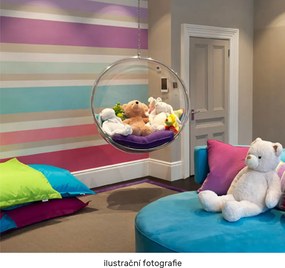 Závěsné křeslo, transparentní/zlatá/šedá, BUBBLE NEW TYP 1