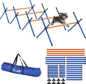 PawHut 4dílná agility sada pro psy — nastavitelné překážky s taškou, přenosný tréninkový set pro malé psy | Aosom