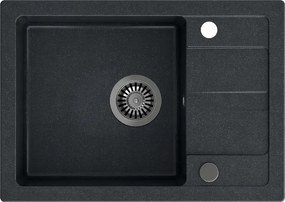 Černý kuchyňský granitový dřez QUADRON TOM 116