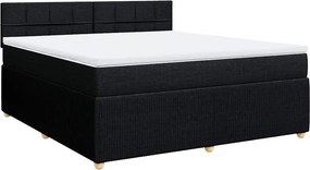 Box spring postel s matrací černá 180x200 cm textil 3289837