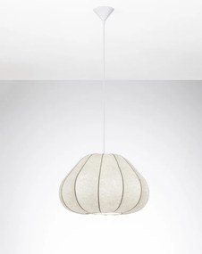 Matně bílé látkové závěsné svítidlo ø 50 cm Bora – Nova Luce