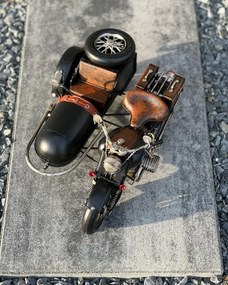 Plechový model - Motocykl se postranním vozíkem