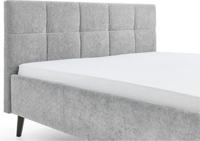Šedá čalouněná dvoulůžková postel bez roštu 180x200 cm Nova – Meise Möbel