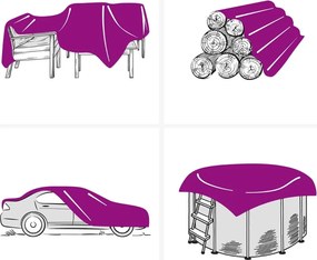 Plachta modrá 5 x 6 m 650 g/m² 156063