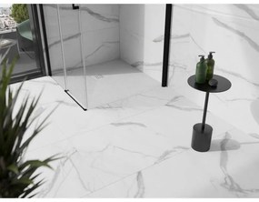 Mexen Stone+, čtvercová vanička z minerálního kompozitu 100 x 100 cm, bílá, bílá krytka, 44101010-W