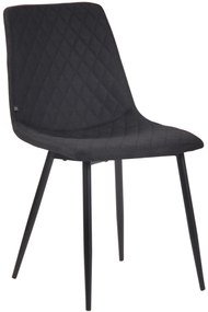 Jídelní židle Hewton - látkové čalounění | černá