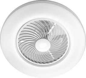 Toolight Toolight, LED stropní svítidlo s ventilátorem + dálkové ovládání APP1551-C, bílá, OSW-05180