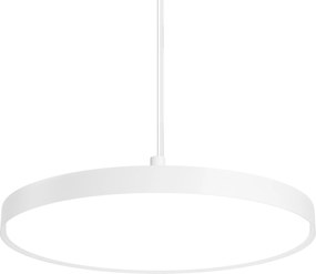 Závěsná lampa Slim Round Suspended LED 4000K s opálovým difuzorem ovládání osvětlení Dali 68 cm bílá