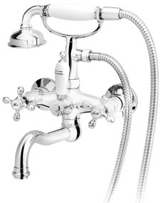 F-Design Lacrima, vanová baterie s ruční sprchovou sadou, chrom lesklý-bílá, FD1-LRA-11-11