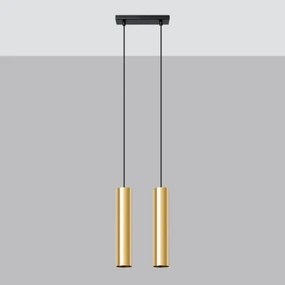 Závěsná lampa SOLLUX LAGOS 2 leštěné zlato GU10 2x10W bez žárovky SL.1241