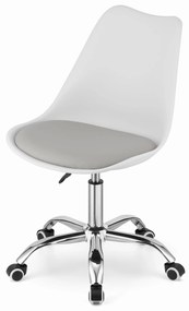 Bílo-šedá kancelářská židle PANSY