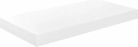 Plovoucí nástěnné police 4 ks bílé vysoký lesk 50x23,5x3,8 cm MDF 323747