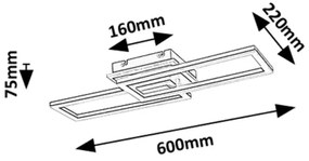 Rabalux 71393 - LED Stm. stropní svítidlo RAMIN LED/30W/230V 3000-6500K + DO